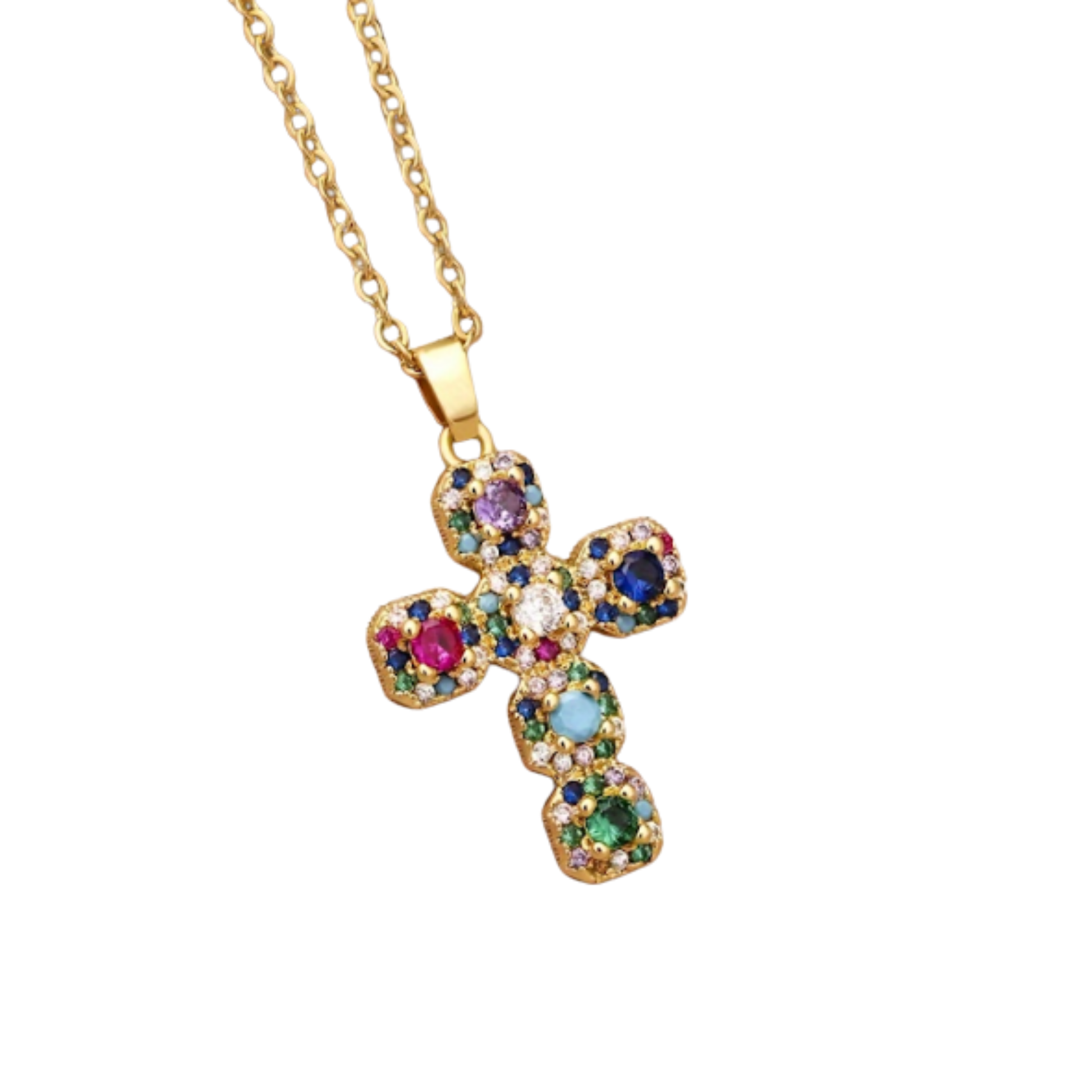 Rainbow Reef Cross Necklace | Jewellery Australia | House of Hide ...